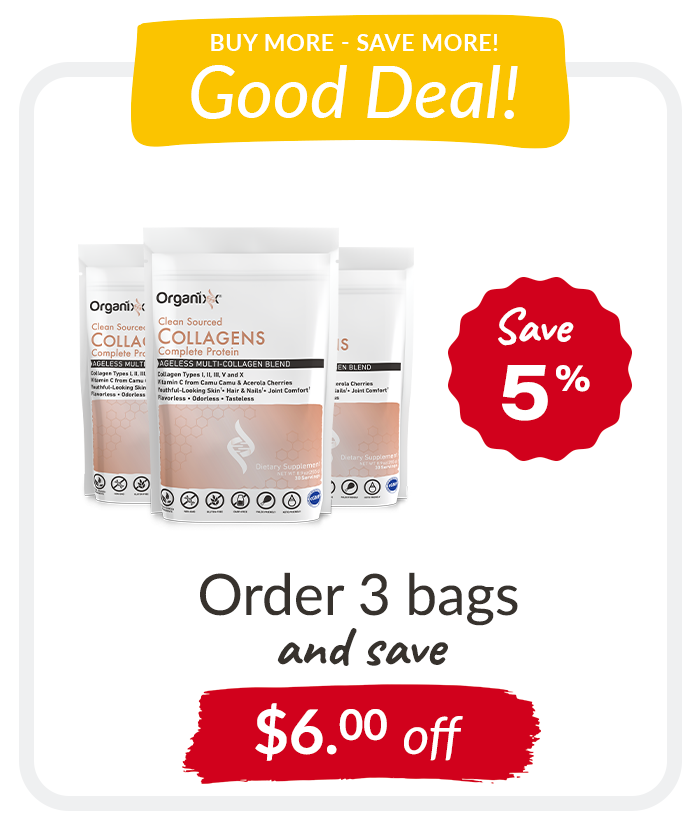 Organixx Clean Sourced Collagens – Powerful Anti-Aging Collagen Protein ...