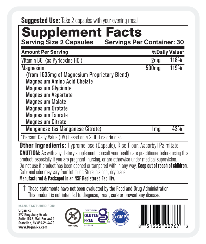 Organixx Magnesium 7 – Full-Spectrum Daily Multi Magnesium Supplement ...