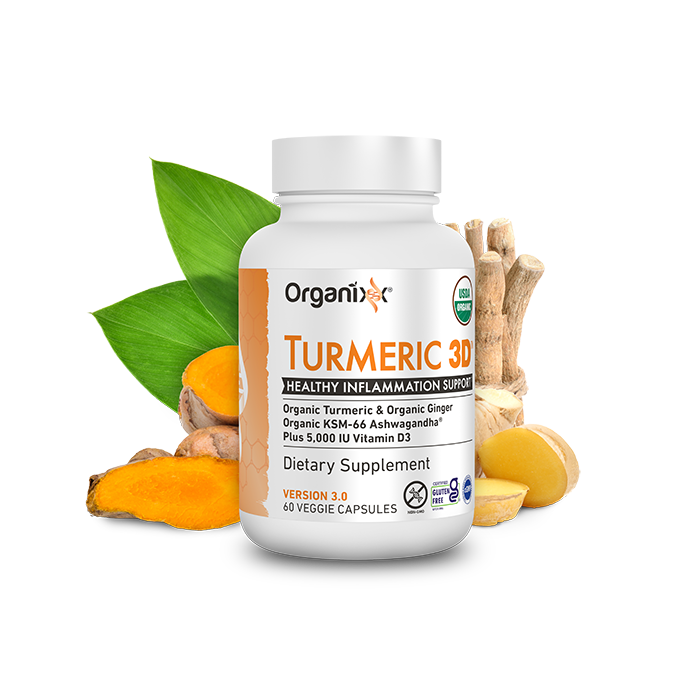 Organixx Turmeric 3D – 4-in-1 USDA Organic Turmeric Supplement ...