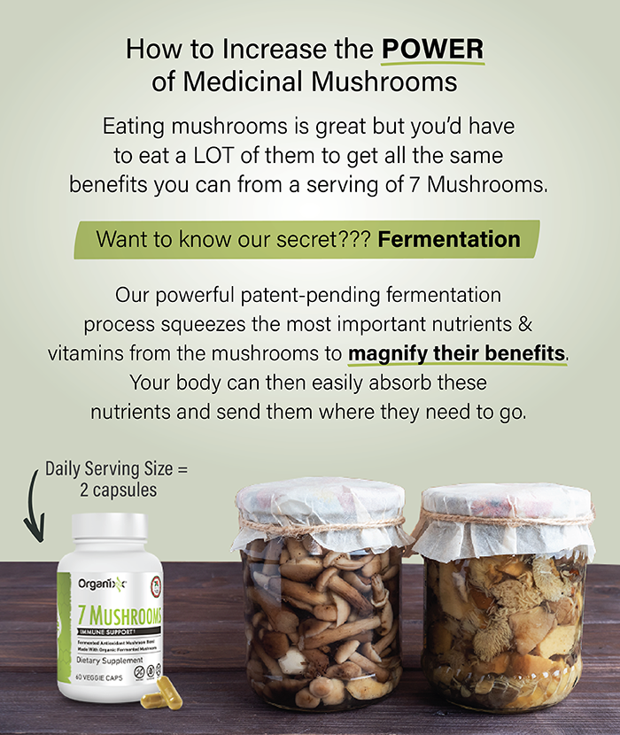 Immune Boosting Fermented Mushroom Supplement - 7M+ | Organixx