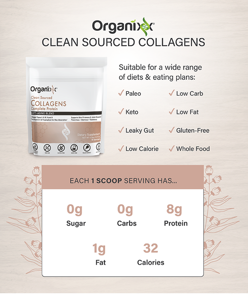 Clean Sourced Organic Collagens Powder | Organixx